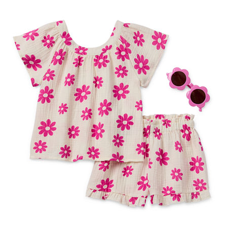 Click here for Btween Toddler Girls 2-pc. Short Set  2t  White prices