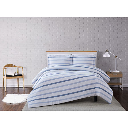 Click here for Truly Soft Waffle Stripe Duvet Cover Set  One Size... prices