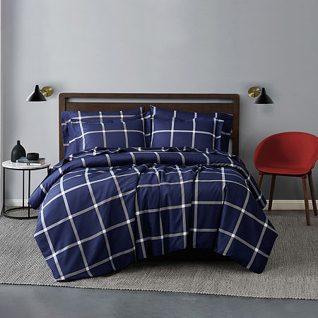 Click here for Truly Soft Printed Windowpane 3 Piece Duvet Cover... prices