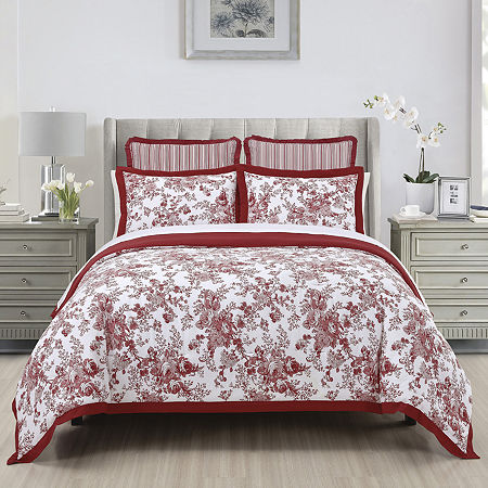 Click here for Laurel Manor Toile Garden Comforter Set  One Size... prices