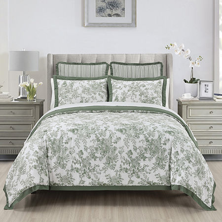 Click here for Laurel Manor Toile Garden Comforter Set  One Size... prices