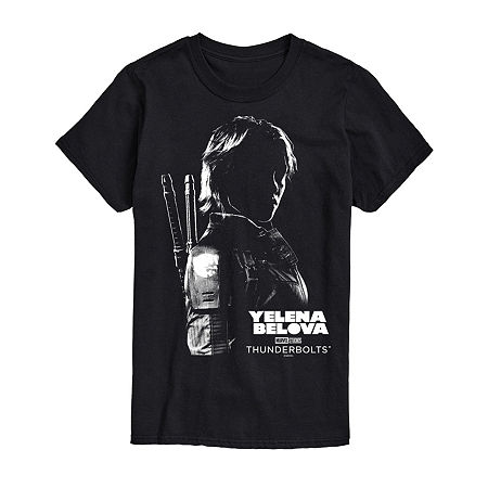 Airwaves Mens Marvel Thunderbolts Yelena Belova Short Sleeve T-Shirt - Black