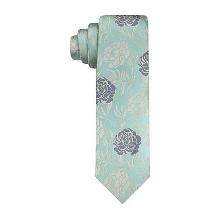 Click here for J. Ferrar Floral Tie  One Size  Green prices