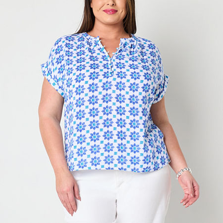 Click here for St. Johns Bay Womens Round Neck Short Sleeve Plus... prices