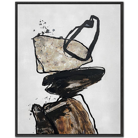 Click here for Streamline Art Balancing Stones I Framed Canvas Ar... prices