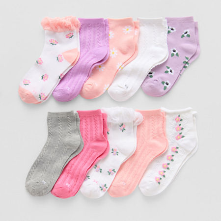 Click here for Thereabouts Little & Big Kid Girls 10 Pair Low Cut... prices