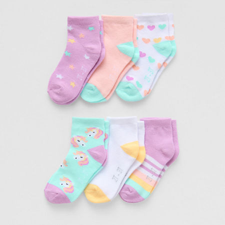 Click here for Okie Dokie Toddler Girls 6 Pair Quarter Ankle Sock... prices