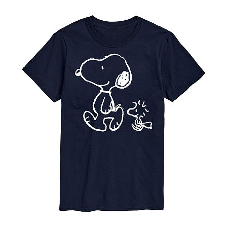 Click here for Mens Crew Neck Short Sleeve Regular Fit Peanuts Bi... prices