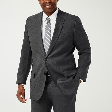 Haggar Mens Big and Tall Classic Suit Separates Jacket - Medium Gray