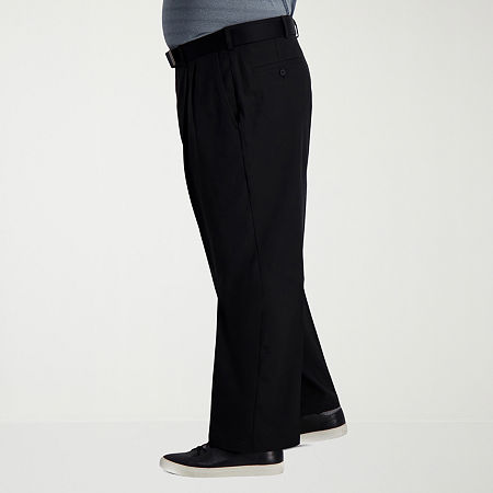 Big & Tall Cool Right Performance Flex Classic Fit Pleated Pant - Black