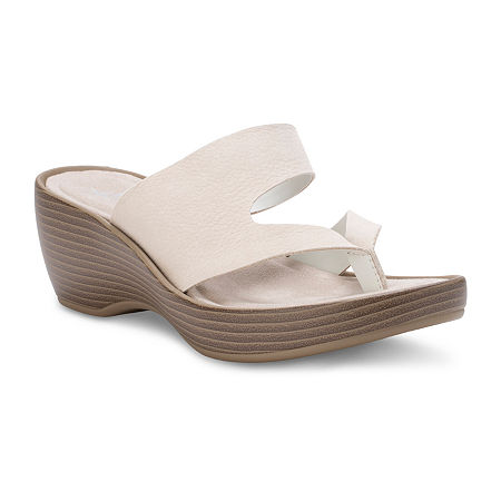 Click here for Eastland Womens Laurel Wedge Sandals  6 Medium  Wh... prices