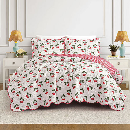 Click here for Modern Heirloom Cherry Scalloped Reversible Quilt... prices
