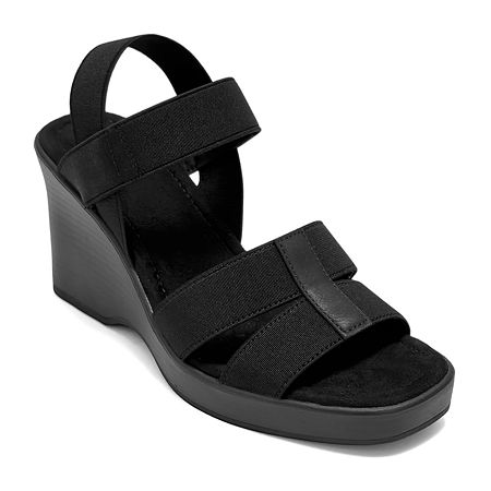Click here for Aerosoles Womens Wedge Sandals  6 Medium  Black prices