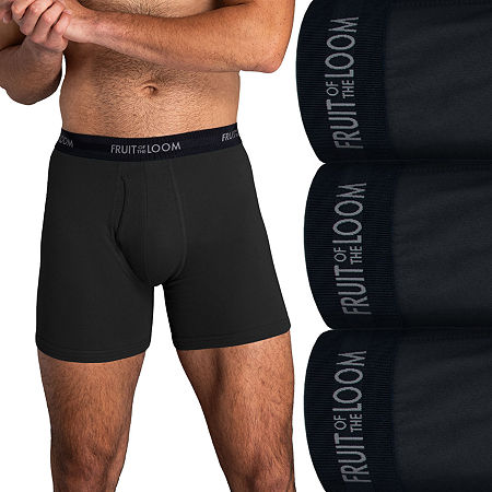 Click here for Fruit of the Loom Breathable Mens 3 Pack Boxers Pi... prices