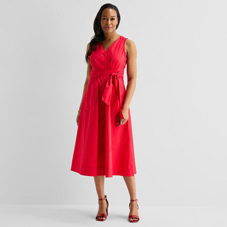 Click here for Liz Claiborne Womens Sleeveless Midi A-Line Dress... prices
