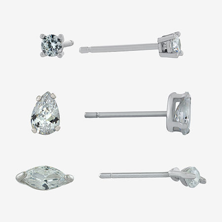 Click here for Silver Treasures Womens Cubic Zirconia Sterling Si... prices