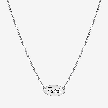Click here for Silver Treasures Faith Womens Sterling Silver Oval... prices