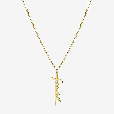 Click here for Silver Treasures Faith Womens 14K Gold Over Silver... prices