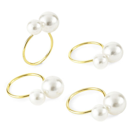 Click here for Homewear Pearl 4-pc. Napkin Ring  One Size  Multip... prices