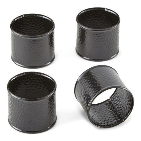 Click here for Homewear Black Hammer 4-pc. Napkin Ring  One Size... prices