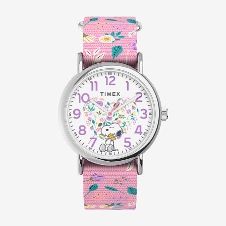 Womens Timex(R) Peanuts Floral Watch - TW2V77800JT