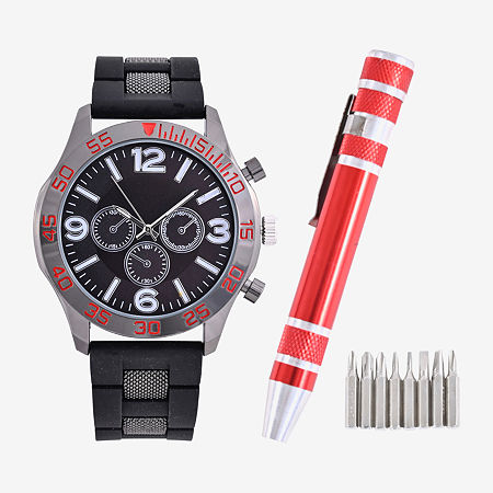 Click here for Mens Black 4-pc. Watch Boxed Set Mac7114jc  One Si... prices