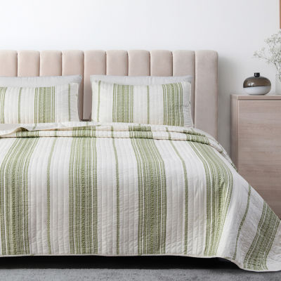 Linery Farmhouse Stripe Reversible Quilt Set EC700792 - JCPenney
