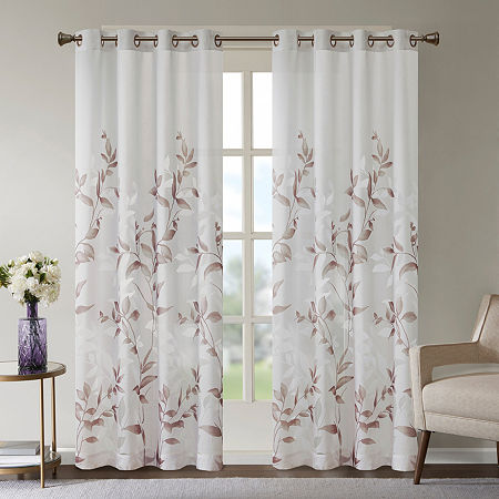 Click here for Madison Park Vera Grommet Top Sheer Single Curtain... prices