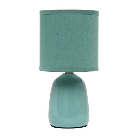 Simple Designs 10in. Traditional Ceramic Thimble Table Lamp