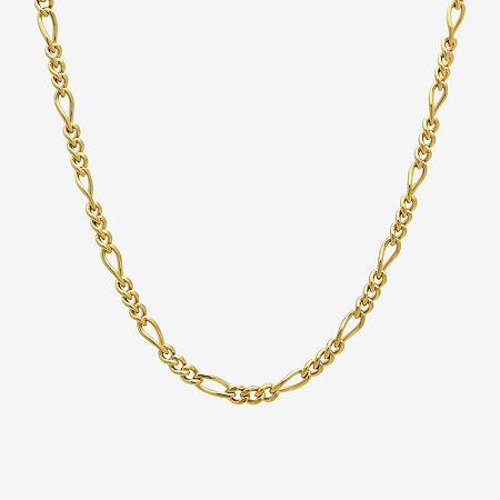 Click here for Mens Yellow Stainless Steel Figaro Chain Necklace... prices