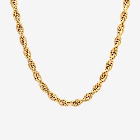 Click here for Mens Yellow Stainless Steel Solid Rope Chain Neckl... prices