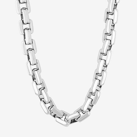Click here for Mens Stainless Steel 24 Inch Link Necklace  One Si... prices