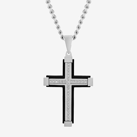 Click here for Mens 1/7 CT. T.W. Natural Diamond Stainless Steel... prices