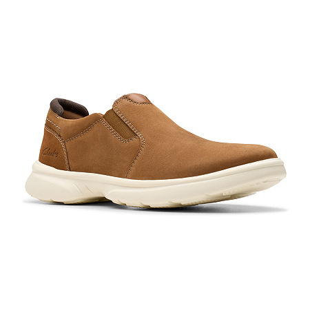 Clarks Mens Collection Bradley Ease Shoes - Light brown leather