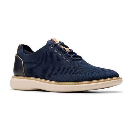 Clarks Mens Collection Brantin Knit Shoes - Navy knit