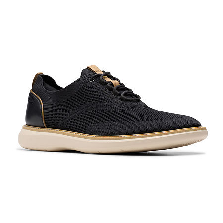 Clarks Mens Collection Brantin Knit Shoes - Black knit
