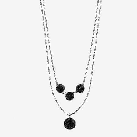 Click here for Mixit Womens Round 17 Inch Pendant Necklace  One S... prices