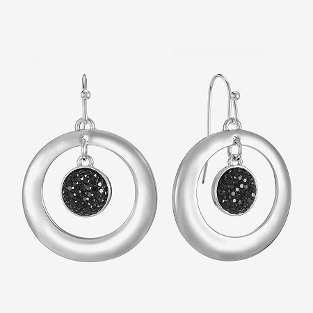 Click here for Mixit Womens Round Drop Earrings  One Size  Black prices