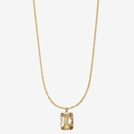 Click here for Monet Jewelry Gold Tone Womens Brown Glass Rectang... prices