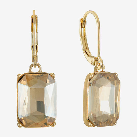 Click here for Monet Jewelry Gold Tone Womens Brown Glass Rectang... prices