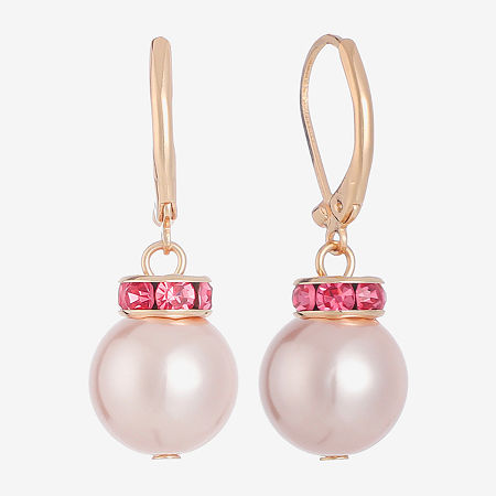 Click here for Monet Jewelry Gold Tone & Pink Womens Glass Simula... prices