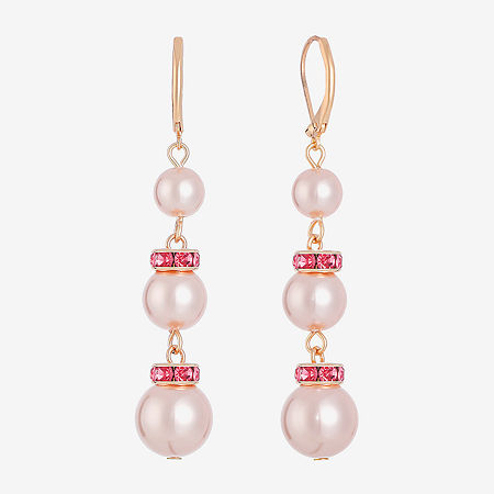 Click here for Monet Jewelry Gold Tone & Pink Womens Glass Simula... prices