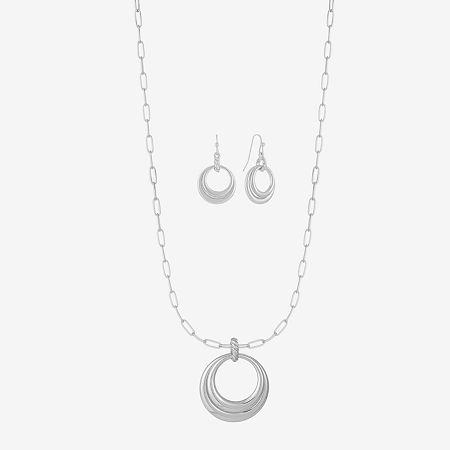 Click here for Liz Claiborne Orbital Pendant Necklace & Drop Earr... prices