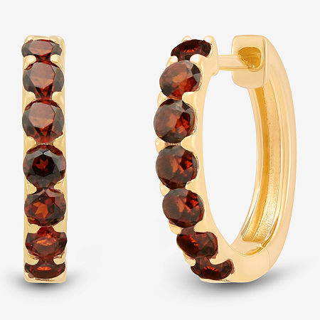Click here for Womens Genuine Red Garnet 14K Gold Over Silver 14.... prices