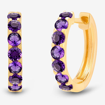 Click here for Womens Genuine Purple Amethyst 14K Gold Over Silve... prices