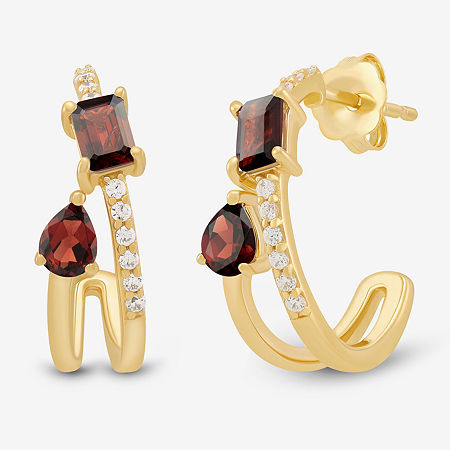 Click here for Womens Genuine Red Garnet 14K Gold Over Silver 17.... prices