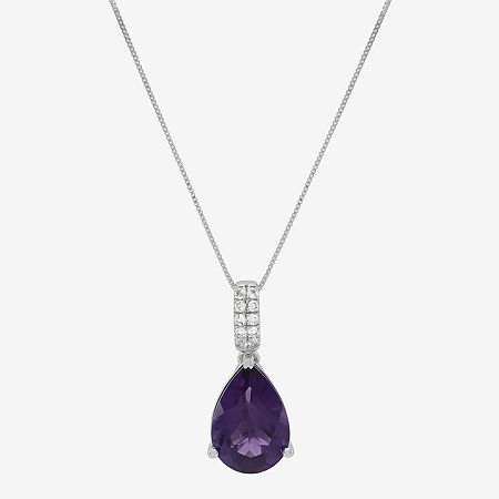 Click here for Womens Genuine Purple Amethyst Sterling Silver Pea... prices