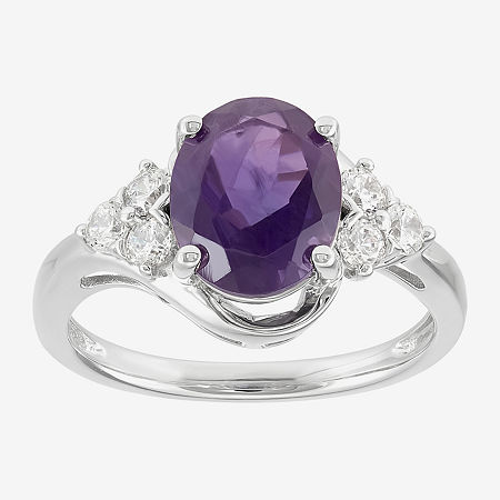 Click here for Womens Genuine Purple Amethyst Sterling Silver Ova... prices