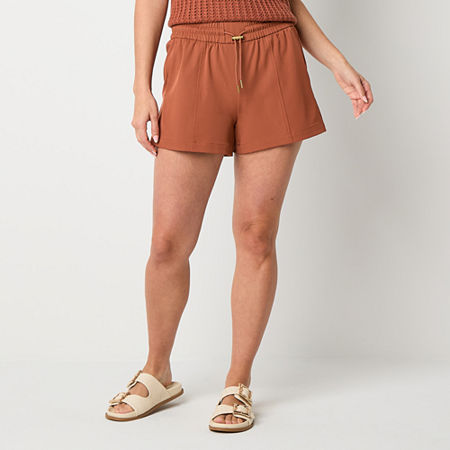 Click here for Stylus Womens Mid Rise Pull-On Short  X-large  Ora... prices