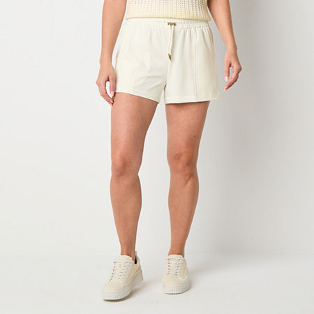Click here for Stylus Womens Mid Rise Pull-On Short  Large  White prices